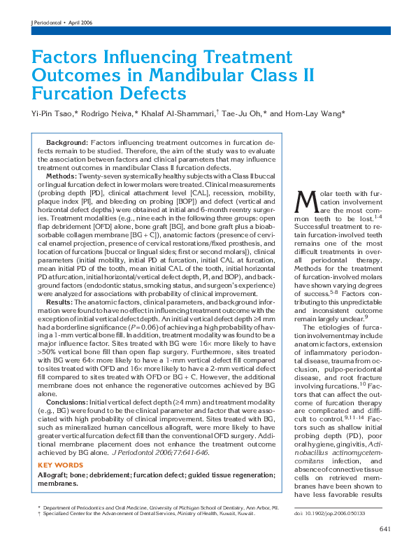 (PDF) Factors Influencing Treatment Outcomes in Mandibular Class II ...