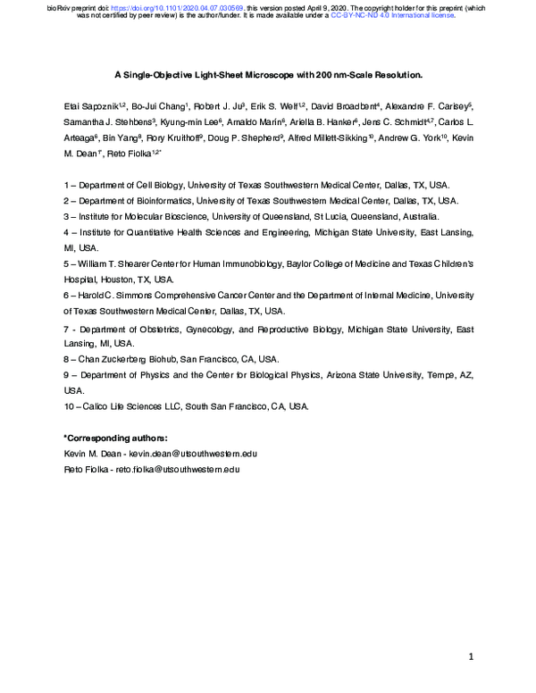 (PDF) A Single-Objective Light-Sheet Microscope with 200 nm-Scale ...