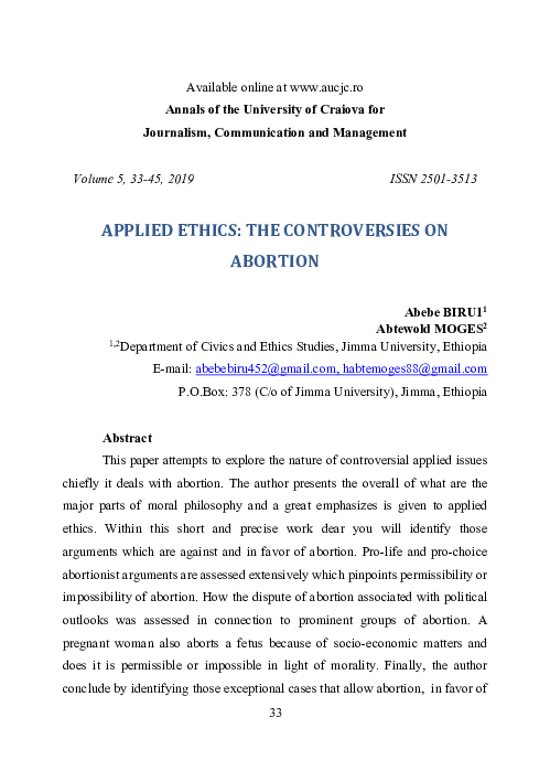 (PDF) Applied Ethics