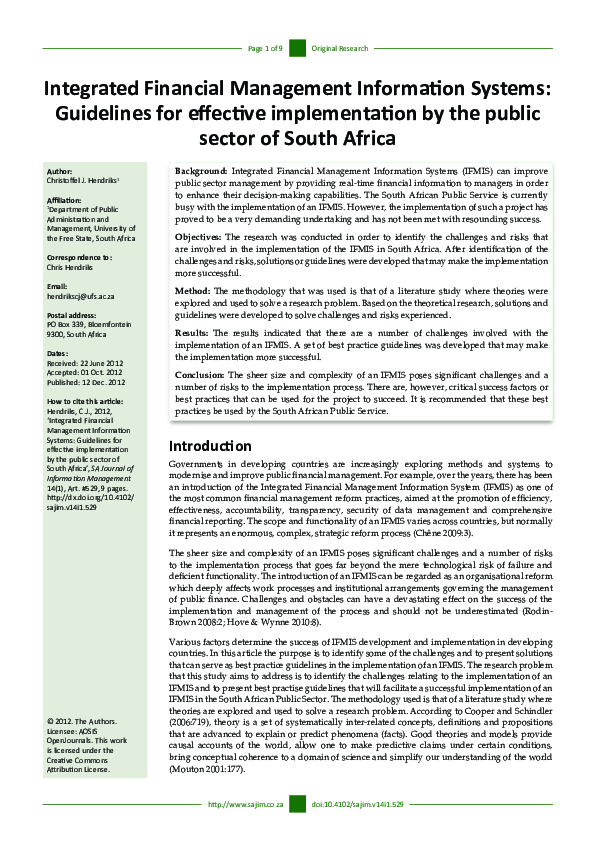 (PDF) Integrated Financial Management Information Systems: Guidelines ...