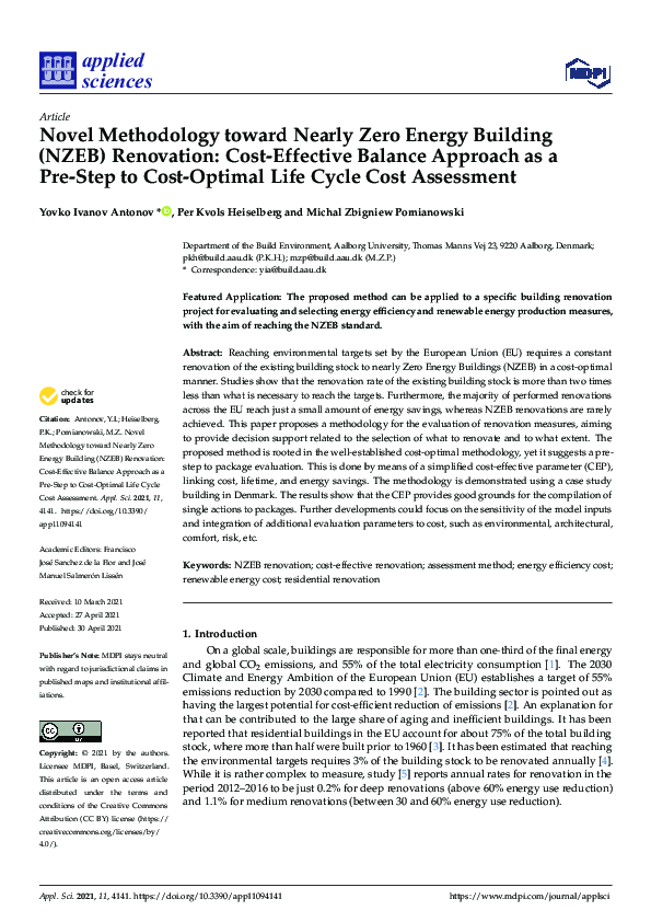 (PDF) Cost-Effective Method for NZEB Renovation