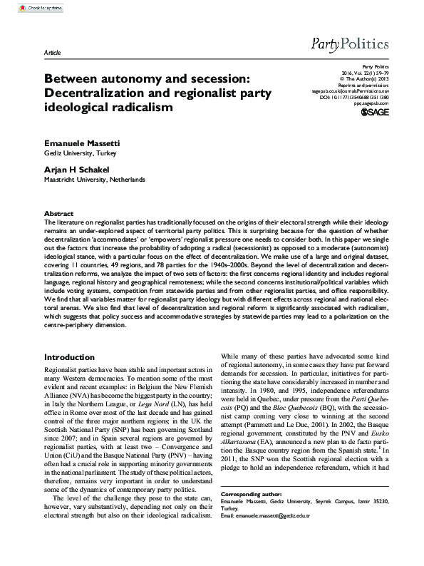 (PDF) Between autonomy and secession