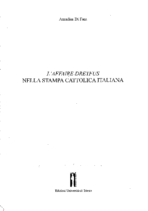 (PDF) L'affaire Dreyfus nella stampa cattolica italiana