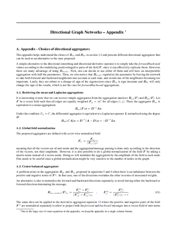 (PDF) Directional Graph Networks