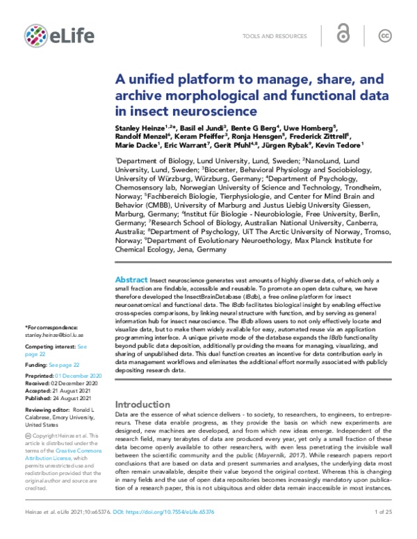 (PDF) A unified platform to manage, share, and archive morphological ...
