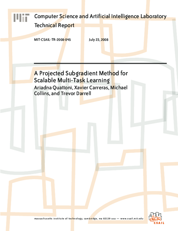 (PDF) A Projected Subgradient Method for Scalable Multi-Task Learning ... (PDF) A Projected Subgradient Method for Scalable Multi-Task Learning ...