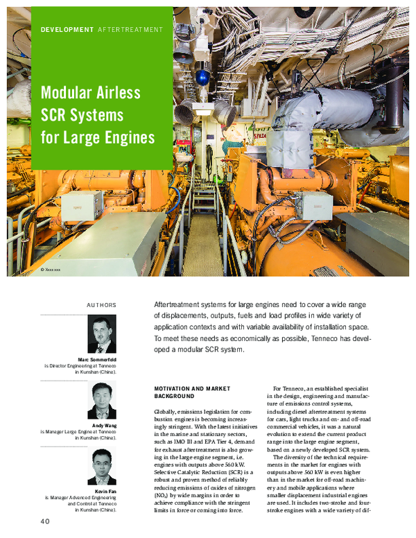 (PDF) Modular Airless SCR Systems for Large Engines