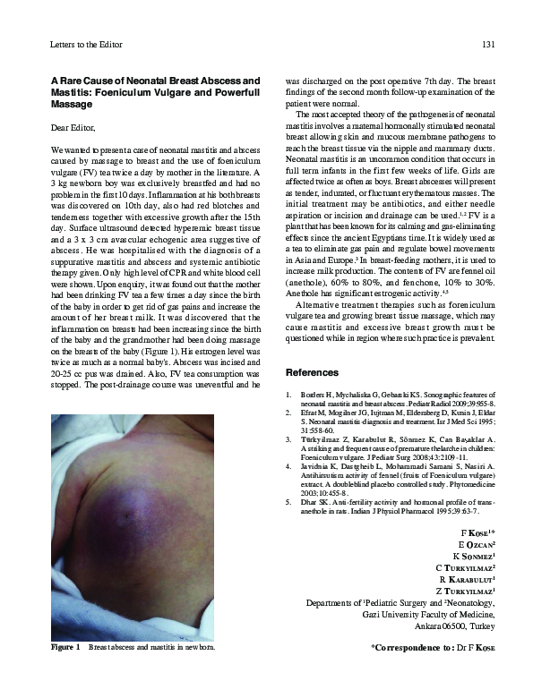 (PDF) Comment on "A Rare Cause of Neonatal Breast Abscess and Mastitis ...