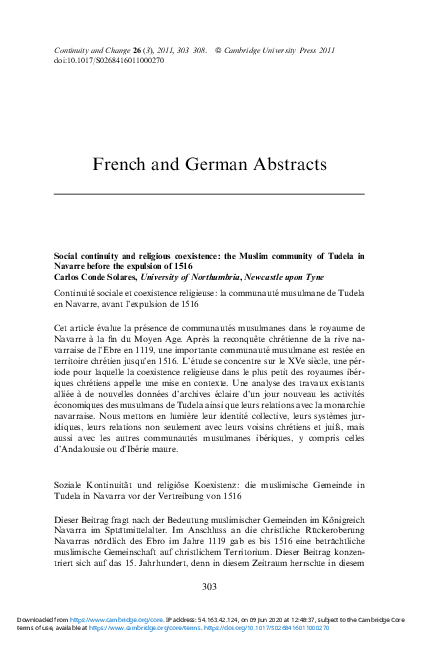 (PDF) French and German Abstracts