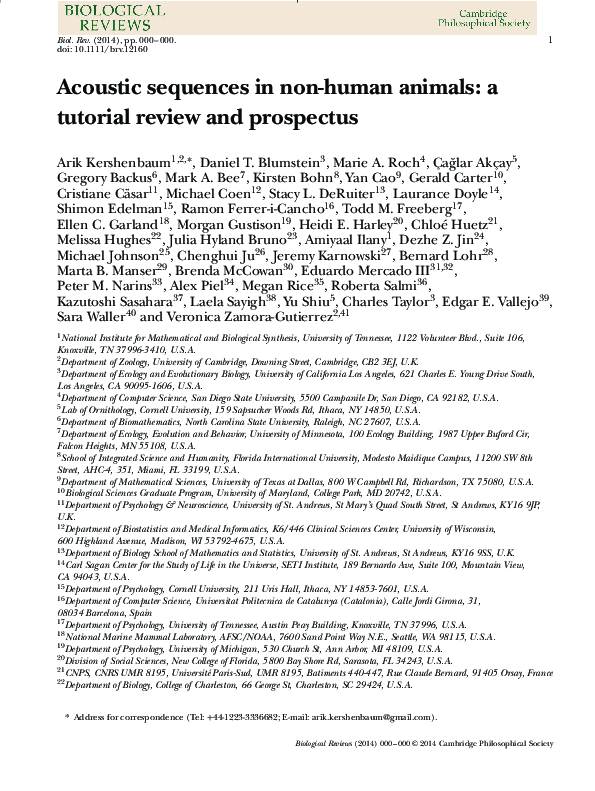 (PDF) Tutorial Review and Prospectus