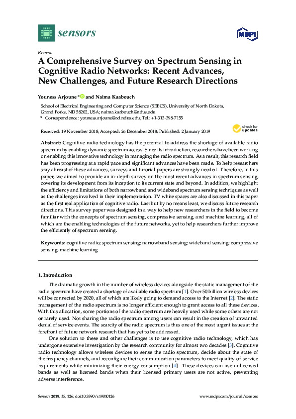 (PDF) A Comprehensive Survey on Spectrum Sensing in Cognitive Radio ...