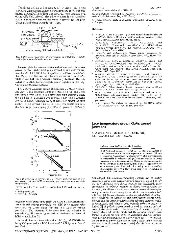 (PDF) Low-temperature grown GaAs tunnel junctions
