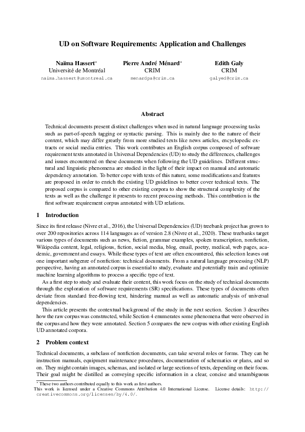 (PDF) UD on Software Requirements: Application and Challenges