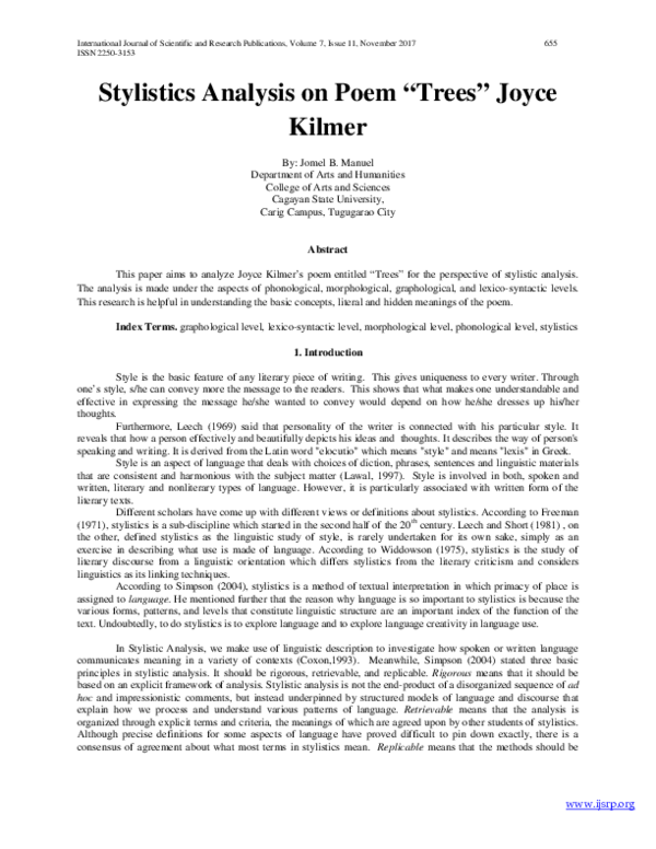 Trees Poem By Joyce Kilmer Tagalog Translation | Sitedoct.org