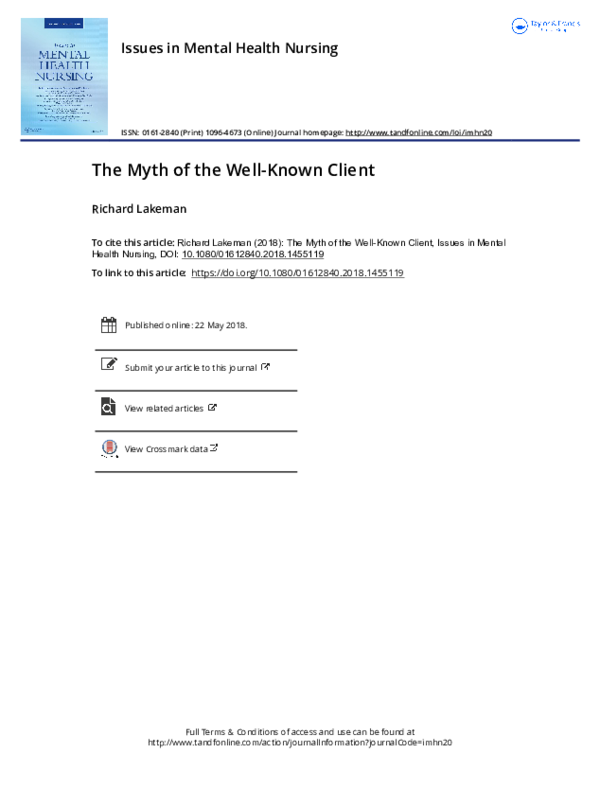 (PDF) The Myth of the Well-Known Client