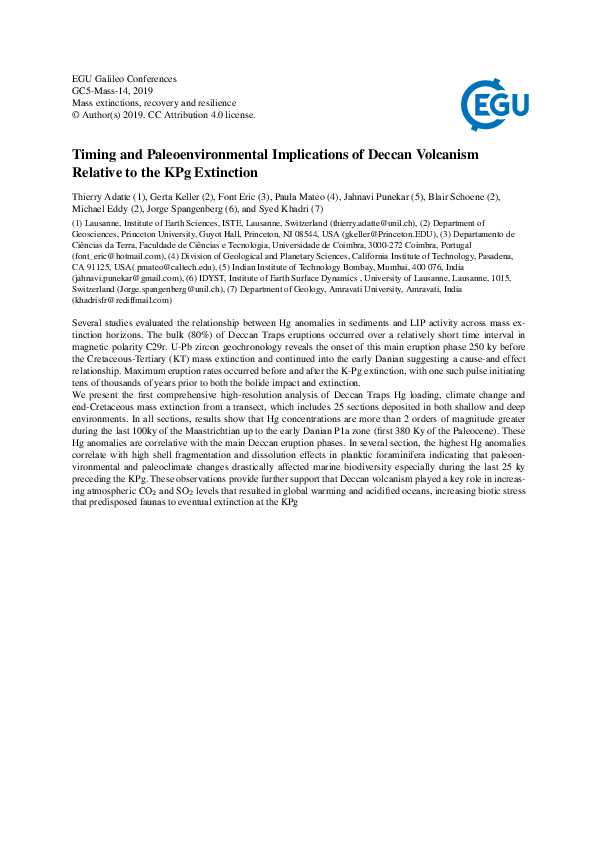 (PDF) Timing and Paleoenvironmental Implications of Deccan Volcanism ...