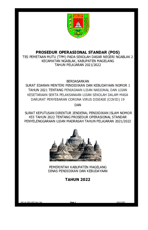(DOC) PROSEDUR OPERASIONAL STANDAR (POS