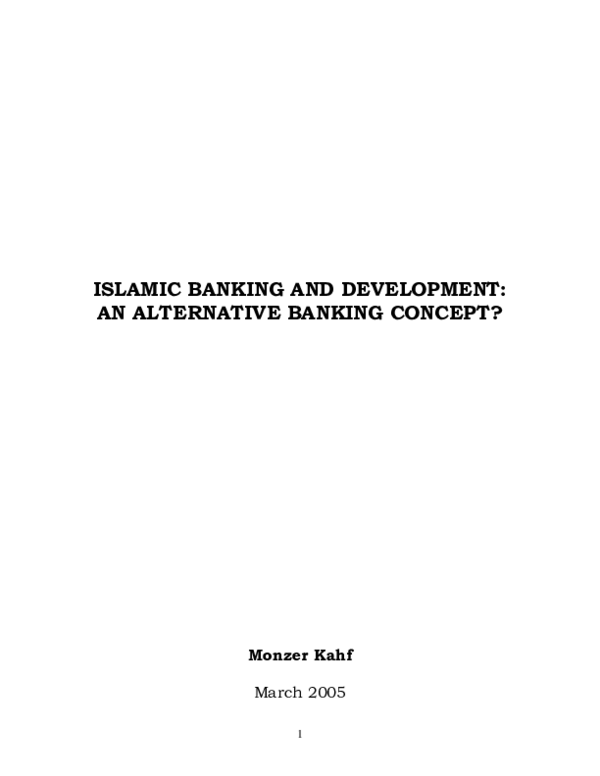 (PDF) Islamic Banking and Development