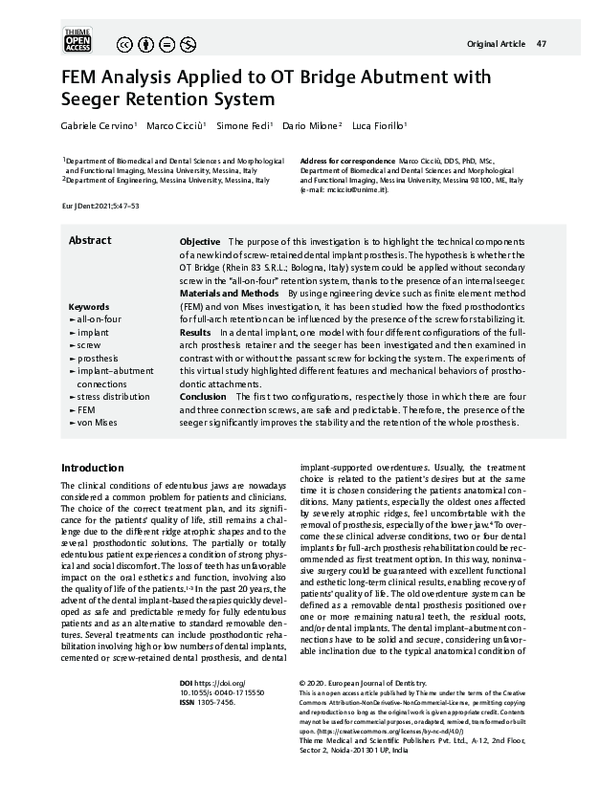 (PDF) FEM Analysis Applied to OT Bridge Abutment with Seeger Retention ...