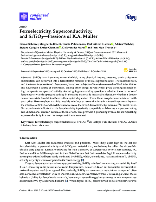 (PDF) Ferroelectricity, Superconductivity, and SrTiO3—Passions of K.A ...