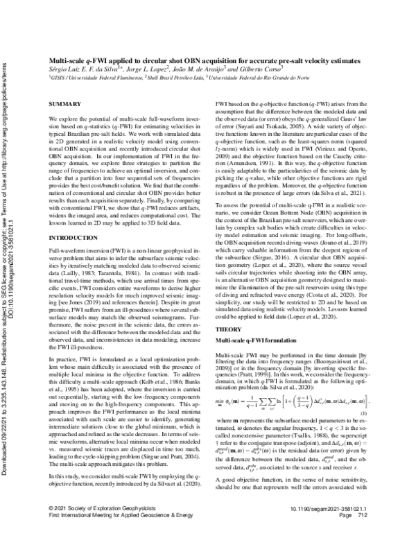 (PDF) Multiscale q-FWI applied to circular shot OBN acquisition for ...