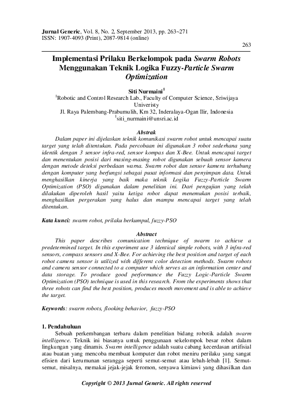 (PDF) Implementasi Prilaku Berkelompok pada Swarm Robots Menggunakan ...