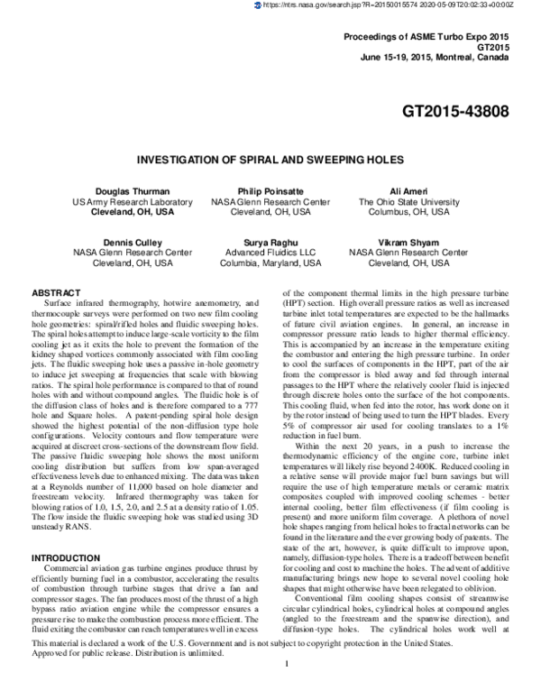 (PDF) Investigation of Spiral and Sweeping Holes