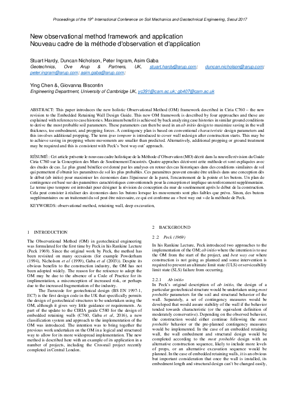 (PDF) New observational method framework and application Nouveau cadre ...