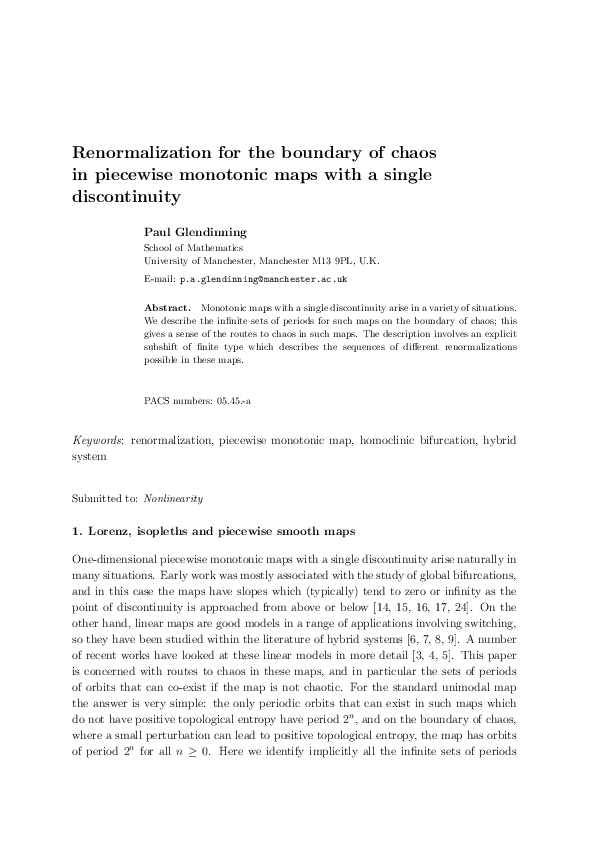 (PDF) Renormalization for the boundary of chaos in piecewise monotonic ...