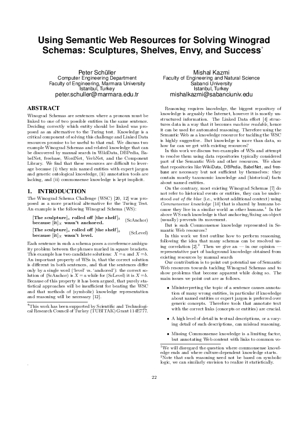 (PDF) Using Semantic Web Resources for Solving Winograd Schemas ...