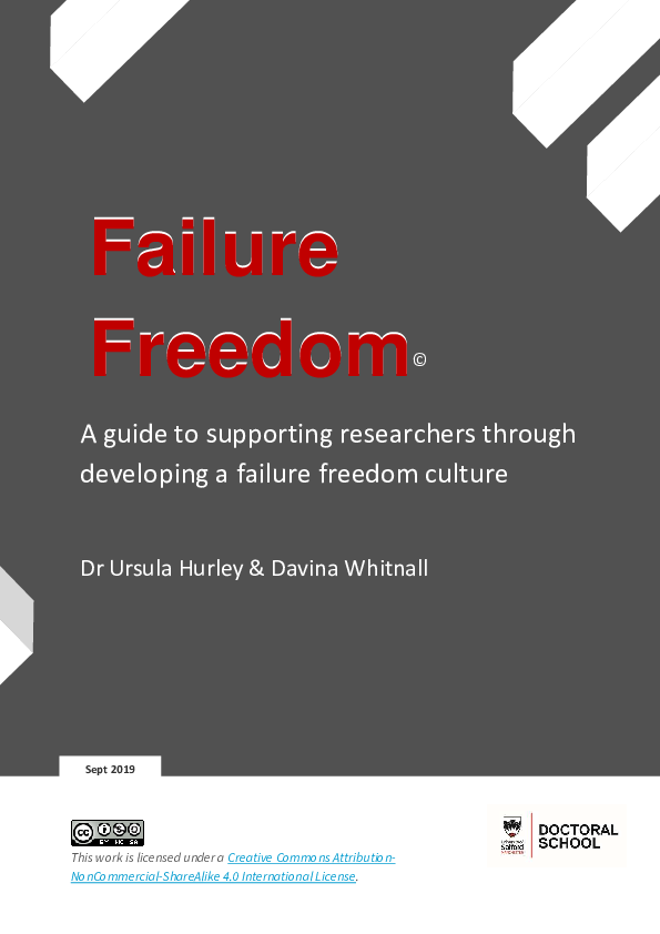 (PDF) Failure Freedom: A guide to supporting researchers through ...