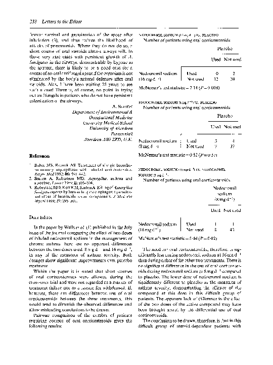 (PDF) Inhaled nedocromil sodium in the management of asthma