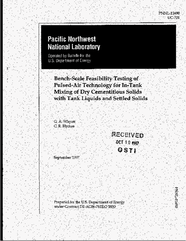 (PDF) Bench-scale feasibility testing of pulsed-air technology for in ...