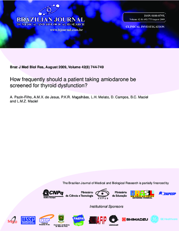(PDF) How frequently should a patient taking amiodarone be screened for ...