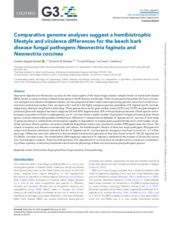 (PDF) Comparative genome analyses suggest a hemibiotrophic lifestyle ...