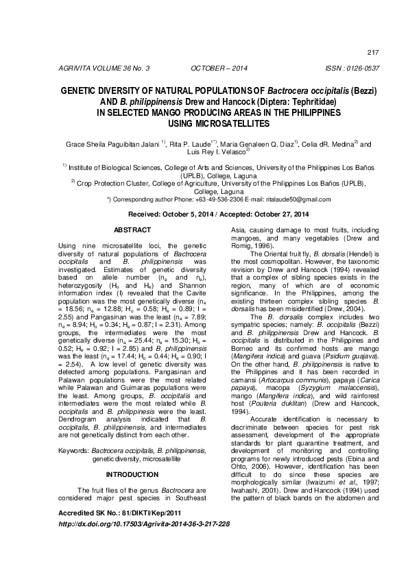 (PDF) Unraveling the Genetic Structure of the Coconut Scale Insect Pest ...