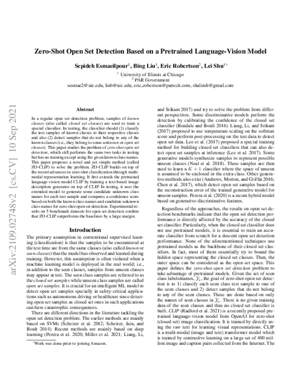 (PDF) Zero-Shot Open Set Detection by Extending CLIP