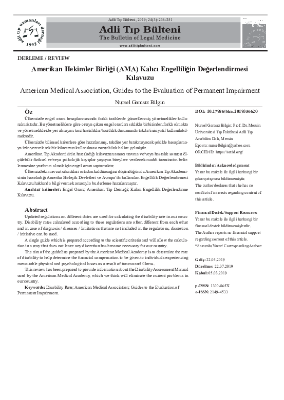 (PDF) American Medical Association, Guides to the Evaluation of ...