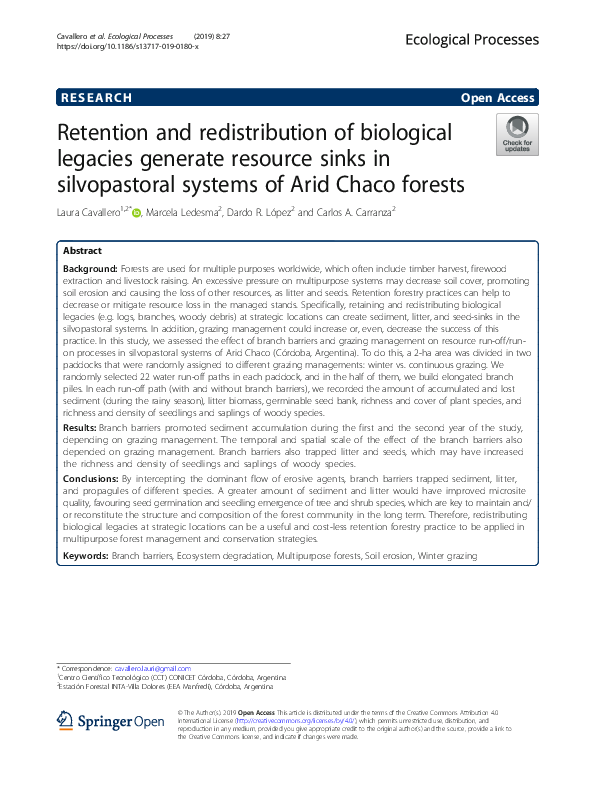 (PDF) Retention and redistribution of biological legacies generate ...