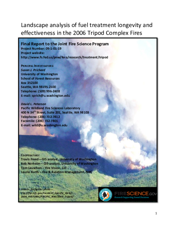 (PDF) Landscape analysis of fuel treatment longevity and effectiveness ...