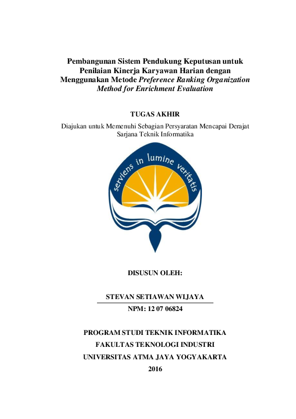 (PDF) Pembangunan Sistem Pendukung Keputusan untuk Penilaian Kinerja ...