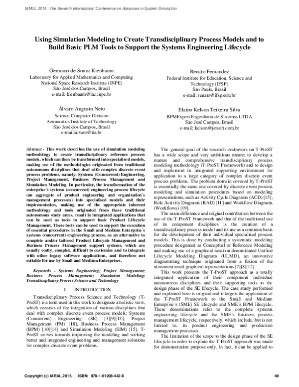 Pdf Using Simulation Modeling To Create Transdisciplinary Process Models And To Build Basic