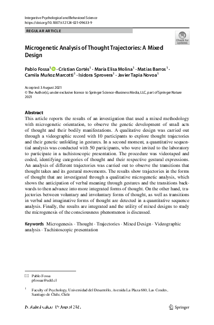 (PDF) Microgenetic Analysis of Thought Trajectories: A Mixed Design