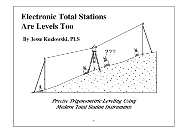 (PDF) Electronic Total Stations Are Levels Too Precise Trigonometric ...