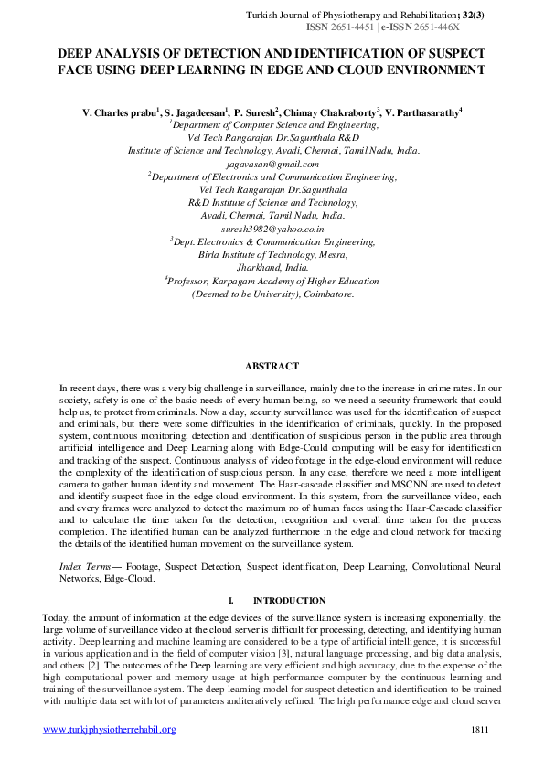(PDF) Deep Analysis of Detection and Identification of Suspect Face ...