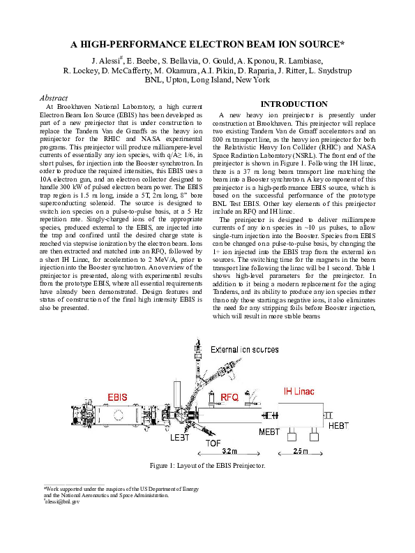 (PDF) A high-performance electron beam ion source