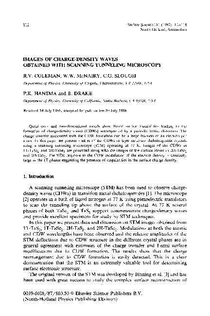 (PDF) Images of charge-density waves obtained with scanning tunneling ...