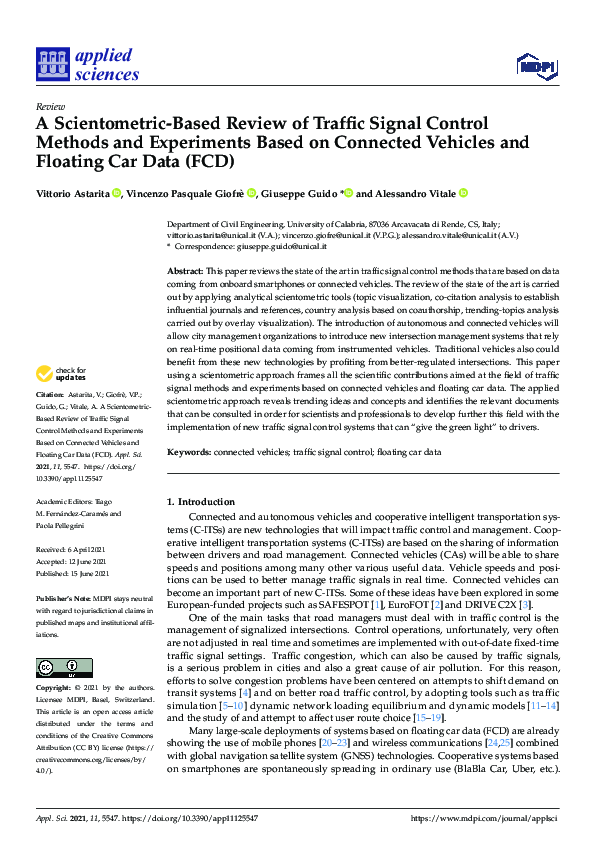 (PDF) A Scientometric-Based Review of Traffic Signal Control Methods and Experiments Based on ...