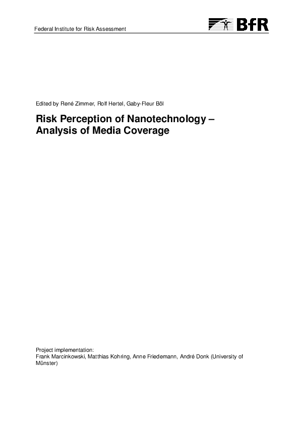 (PDF) Federal Institute for Risk Assessment Edited by Risk Perception ...