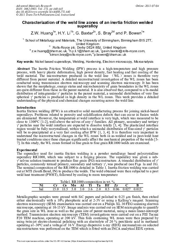 (PDF) Characterization of the Weld Line Zones of an Inertia Friction ...